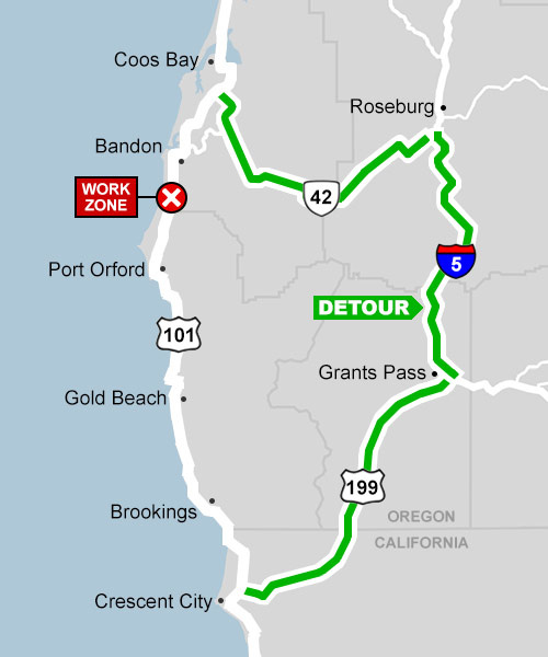 UPDATE: HWY 101 BACK OPEN! After S. Oregon Coast Highway Closure Near ...